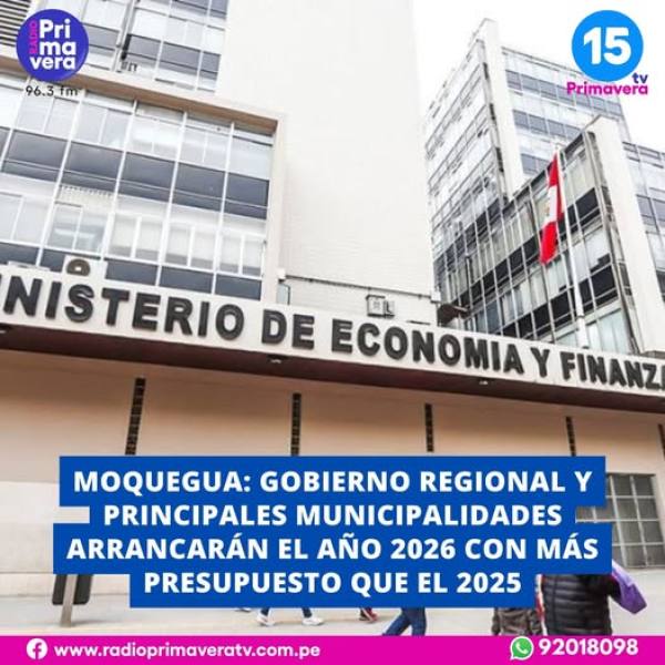 MOQUEGUA: GOBIERNO REGIONAL Y PRINCIPALES MUNICIPALIDADES ARRANCARÁN EL ...