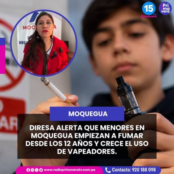 MOQUEGUA | DIRESA ALERTA QUE MENORES EN MOQUEGUA EMPIEZAN A FUMAR DESDE ...